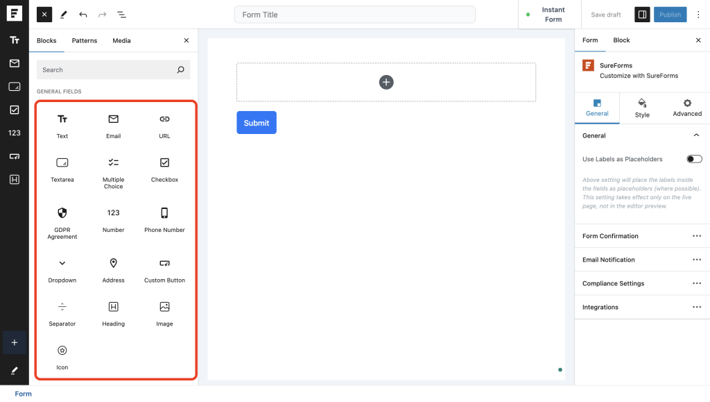 Comprehensive Guide To General SureForms Fields - SureForms