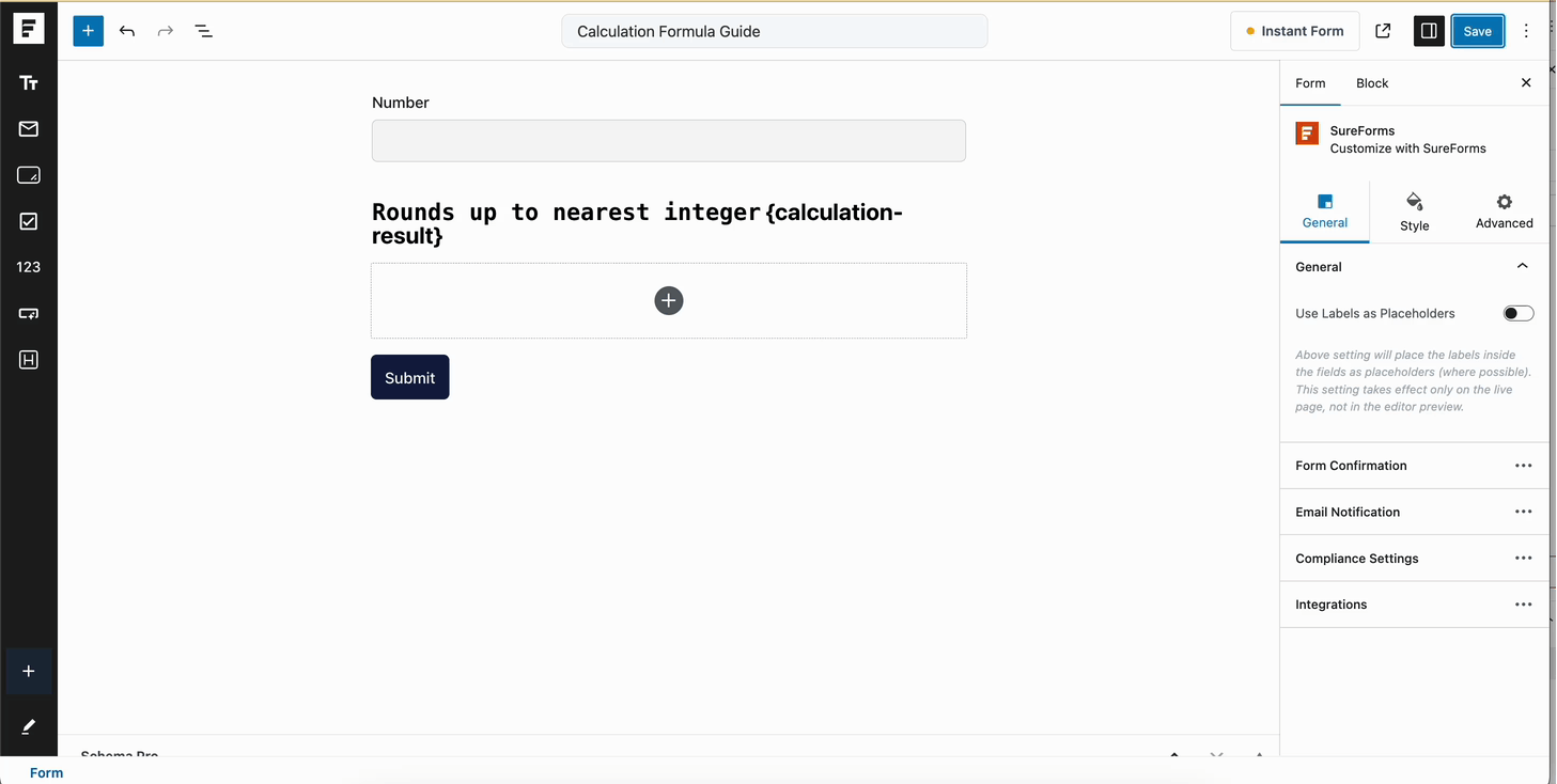 Calculation Formula Guide - SureForms